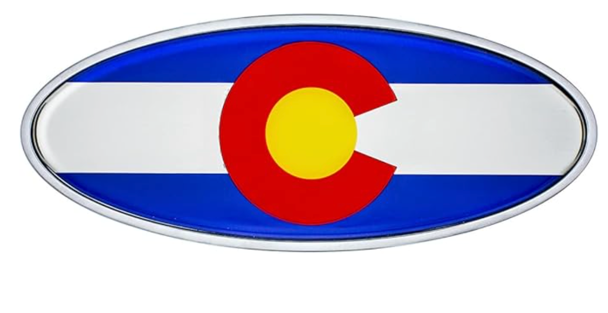 Chrome Oval Emblem - Colorado Flag | The New Vernon Truck Wash