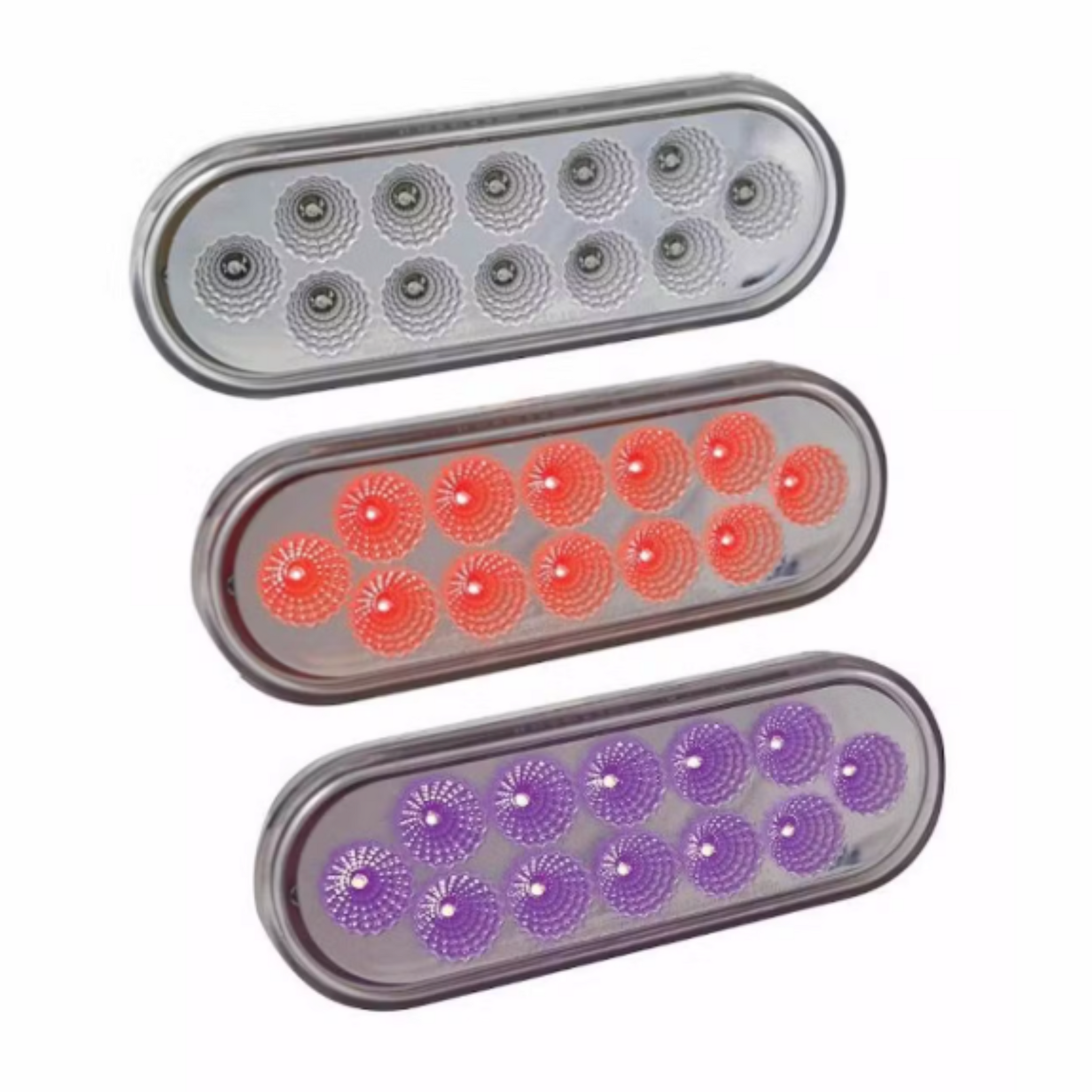 Trux Accessories 6 Inch Red to Purple Dual Revolution Oval LED Light