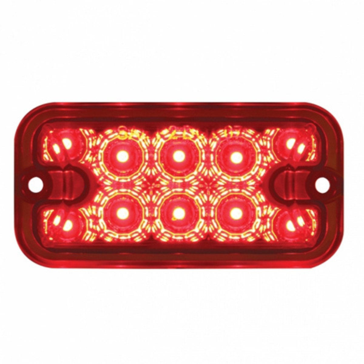 United Pacific – 10 LED Dual Function Rectangular Light With Reflector ...