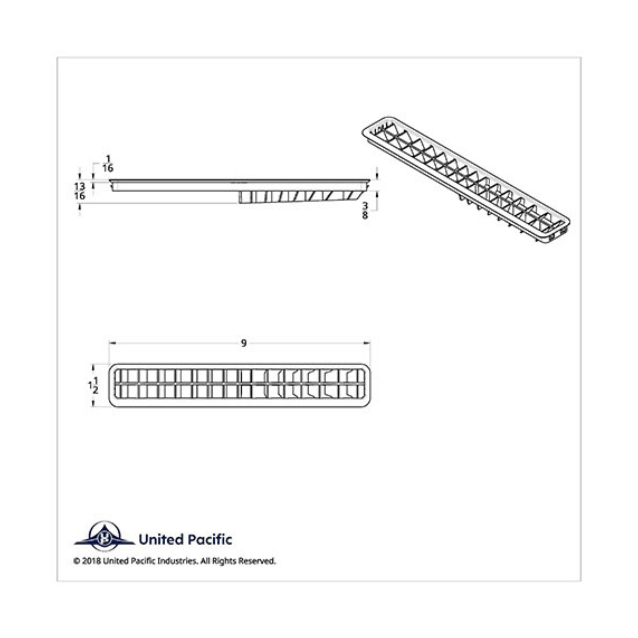 United Pacific – Chrome Windshield Defroster Vent for 2006+ Kenworth ...