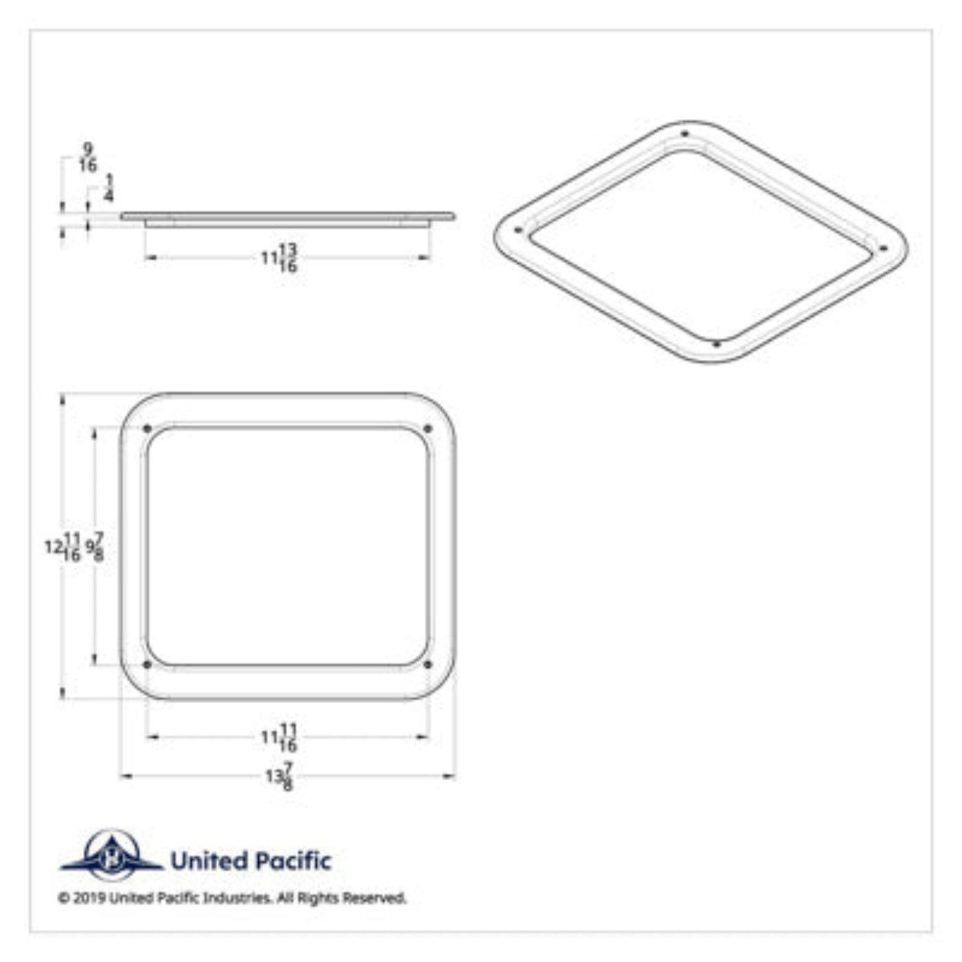 United Pacific – Interior Daylight Door View Window Trim for Kenworth ...